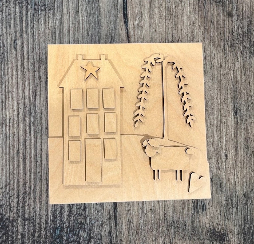 Saltbox House Picture DIY Kit - Etsy