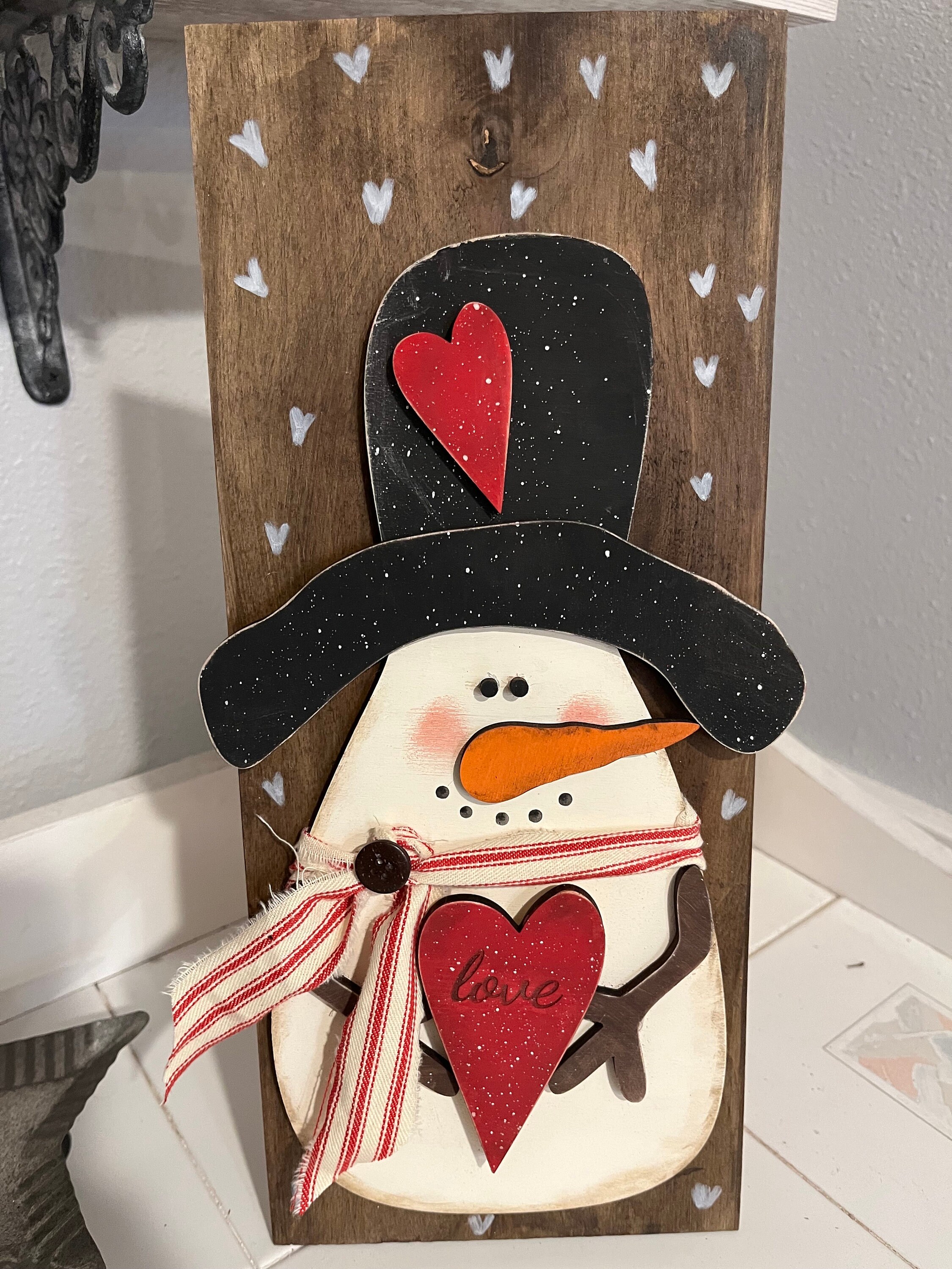 Valentines Snowman DIY - Etsy