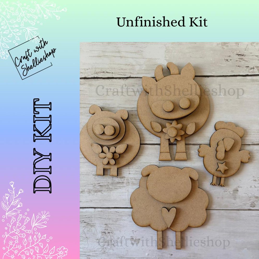 Barnyard DIY Set 1/8 MDF - Etsy