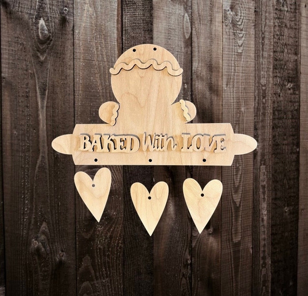 Gingerbread Baked With Love - Etsy