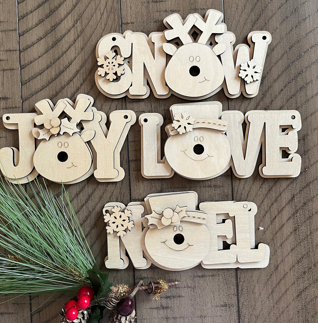 Tea Light Word Ornaments - Etsy