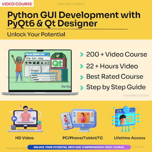 Python GUI Development With Pyqt6 & Qt Designer - Essential Skills - Etsy