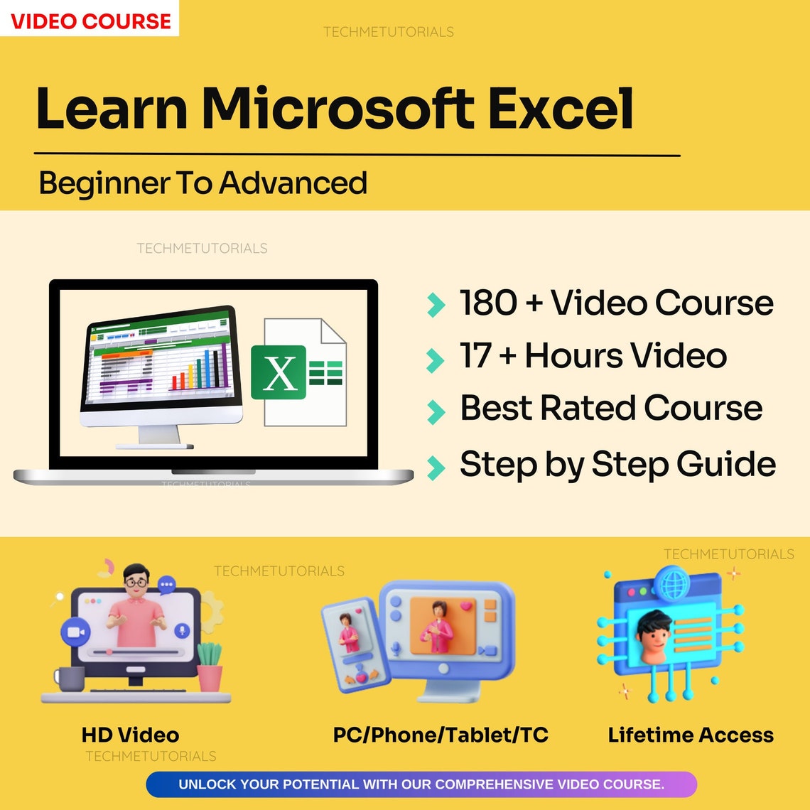 Microsoft Excel Beginner to Advanced Training Course 2022 - Learn Video ...