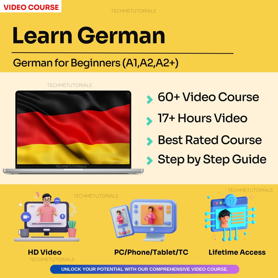 Learn German for Beginners (A1,A2,A2+) [ 60 Lessons Video Tutorial ...