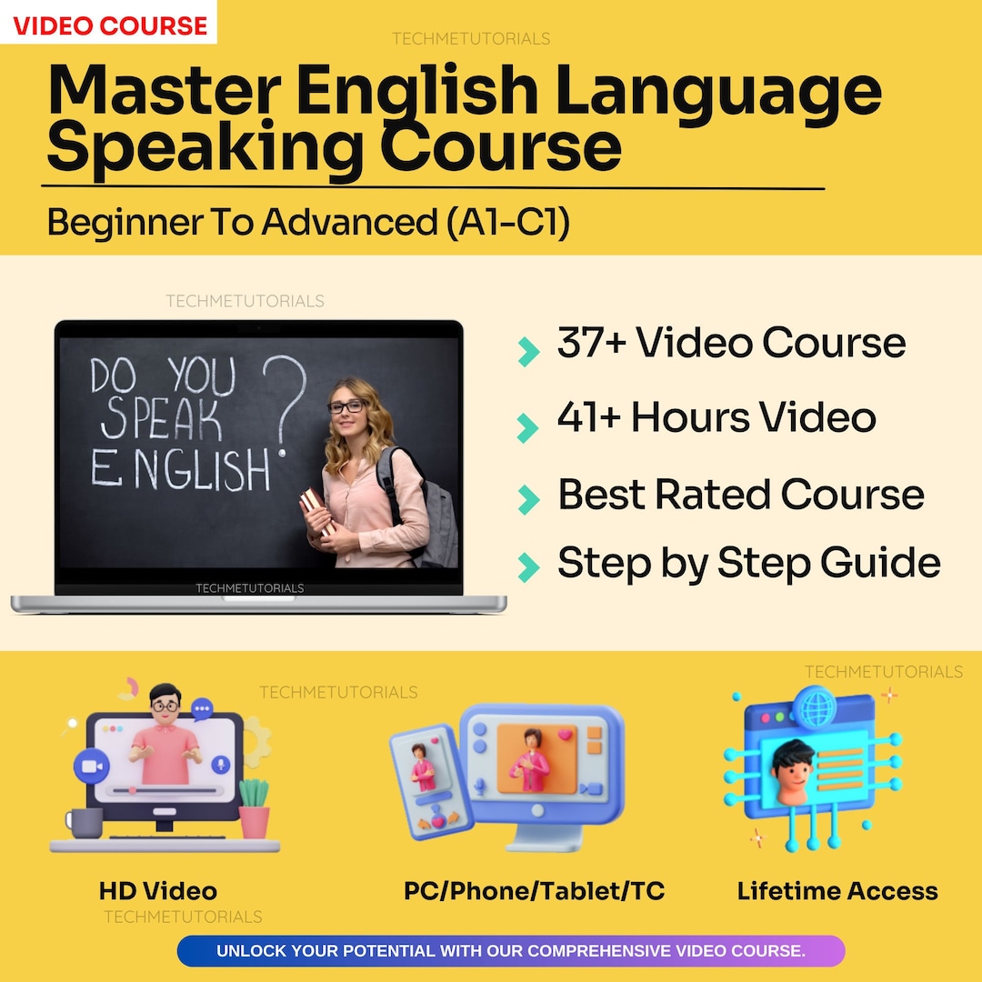Master English Language Speaking Course - Beginner to Advanced (A1-C1 ...