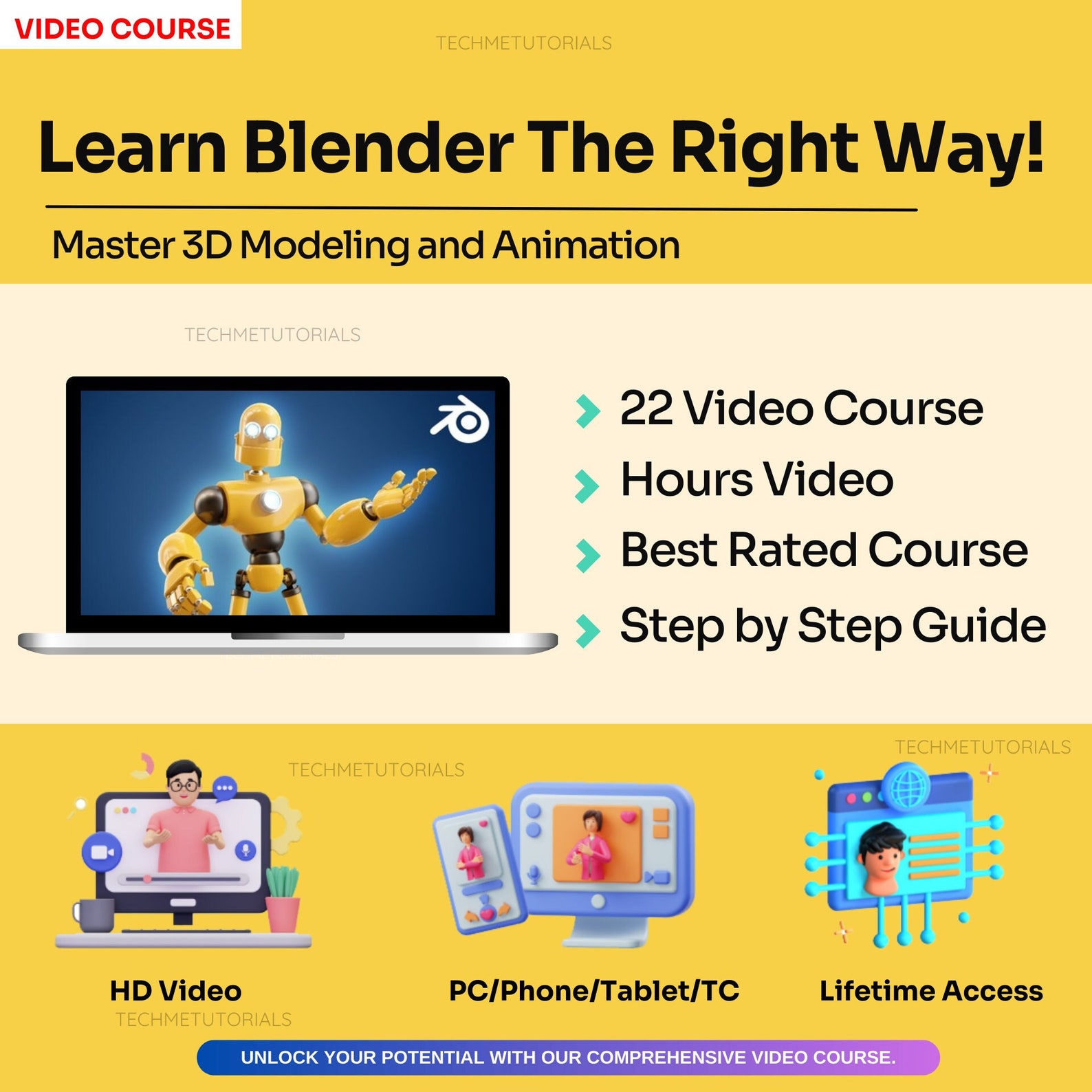 Learn Blender The Right Way Master 3d Modeling And Animation Etsy