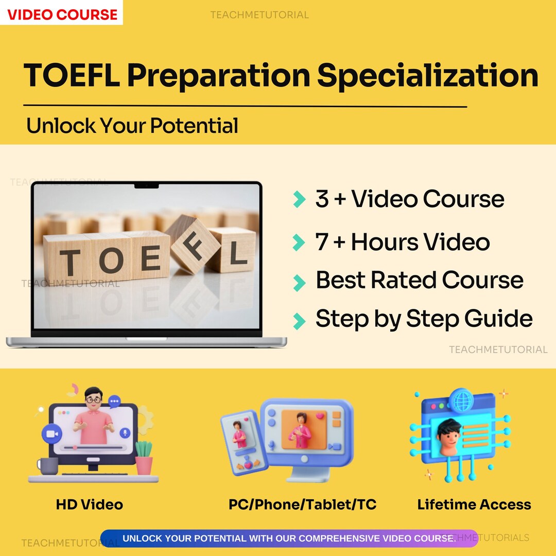 TOEFL Preparation Specialization - Essential Skills - Etsy