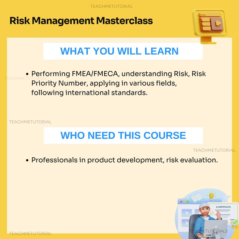 Risk Management Masterclass: FMEA, FMECA & Criticality Bootcamp - Etsy