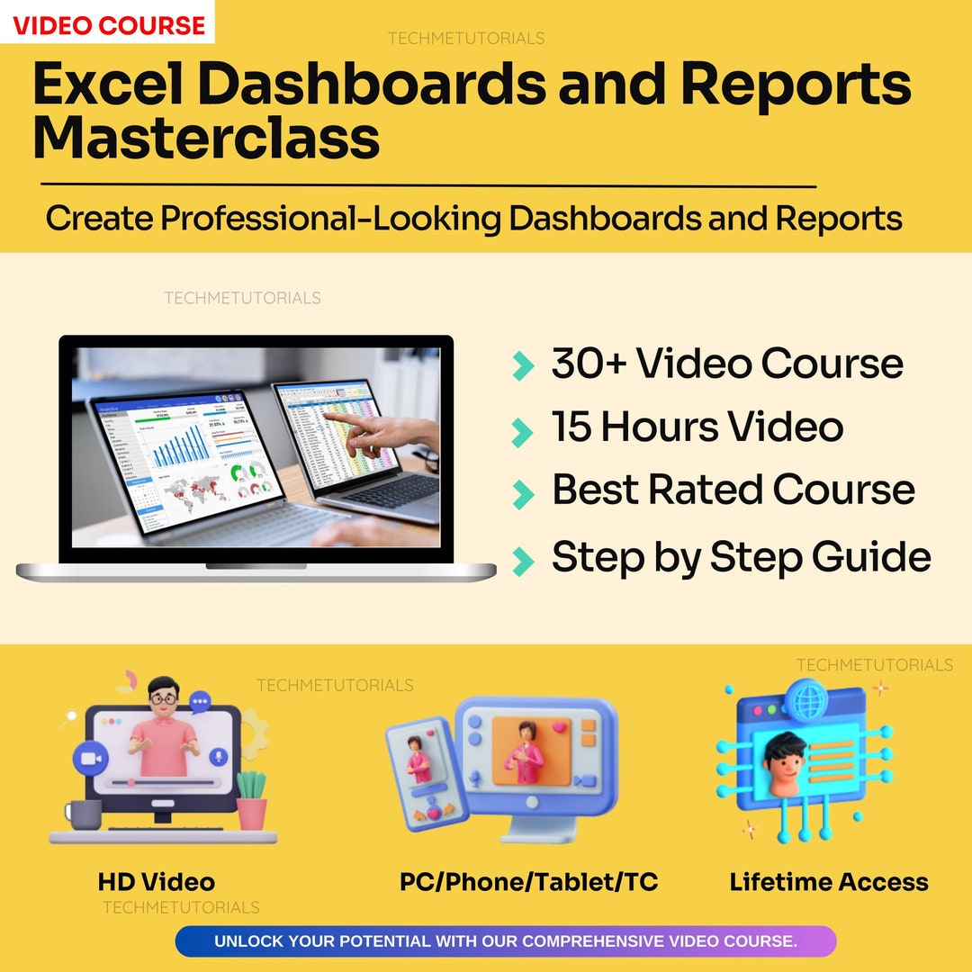 Excel Dashboards and Reports Masterclass [video Course] - Etsy