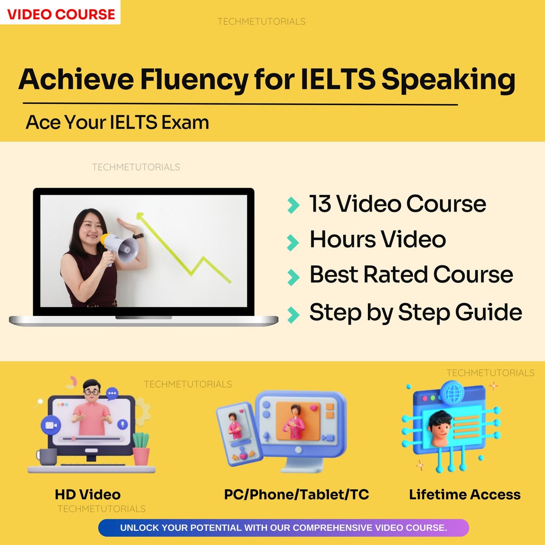 Achieve Fluency for IELTS Speaking - Ace Your IELTS Exam - Etsy