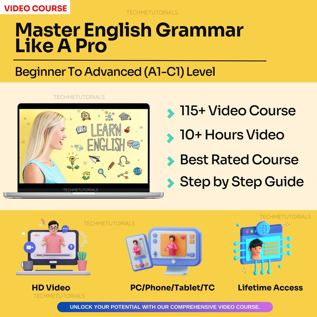 Master English Grammar Like A Pro (A1-C1) Level Training Class | Learn ...