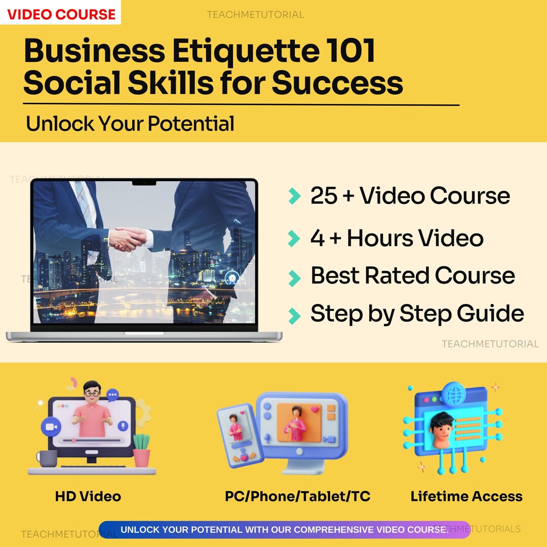 Business Etiquette 101: Social Skills for Success - Essential Skills - Etsy