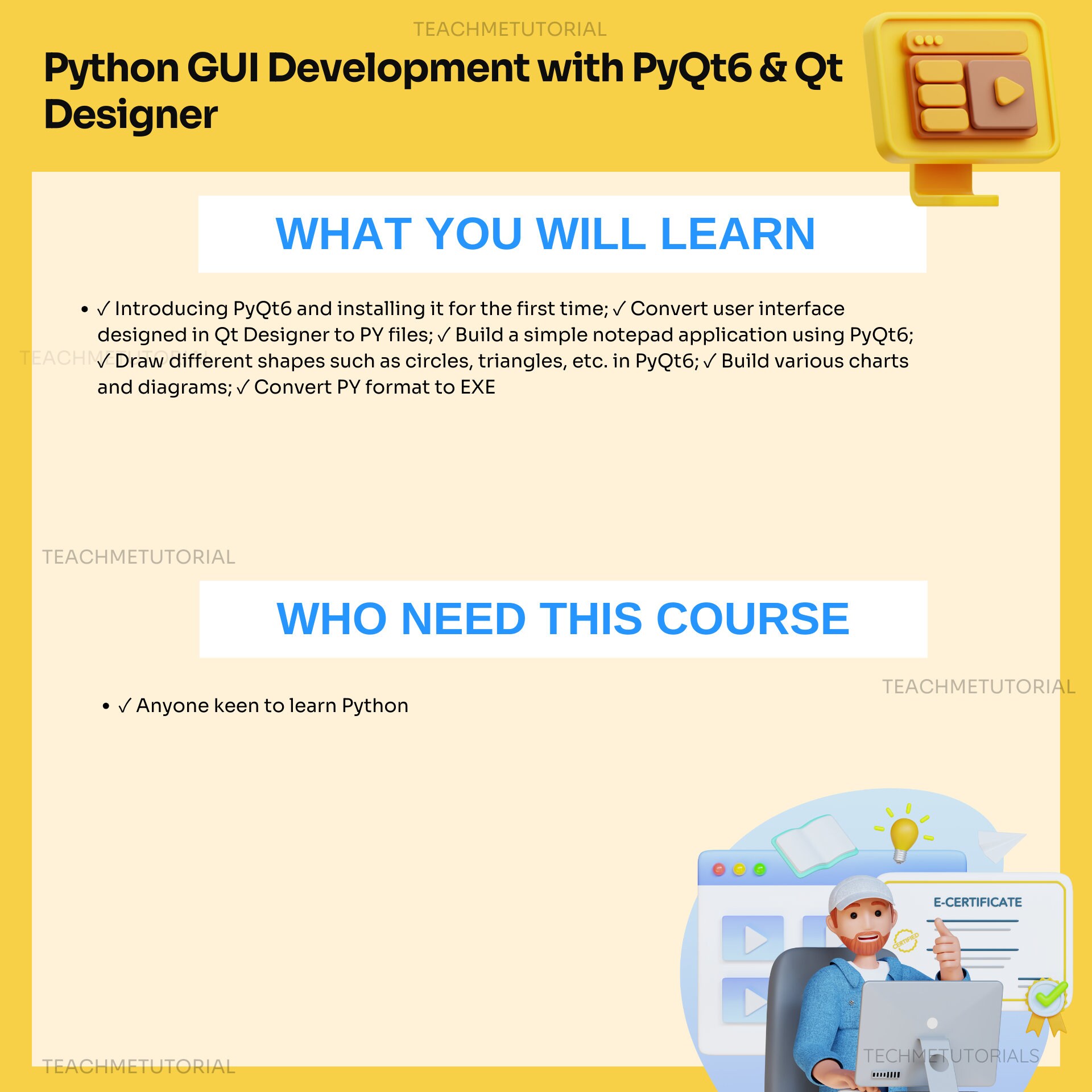 Python GUI Development With Pyqt6 & Qt Designer - Essential Skills - Etsy Python GUI Development With Pyqt6 & Qt Designer - Essential Skills - Etsy