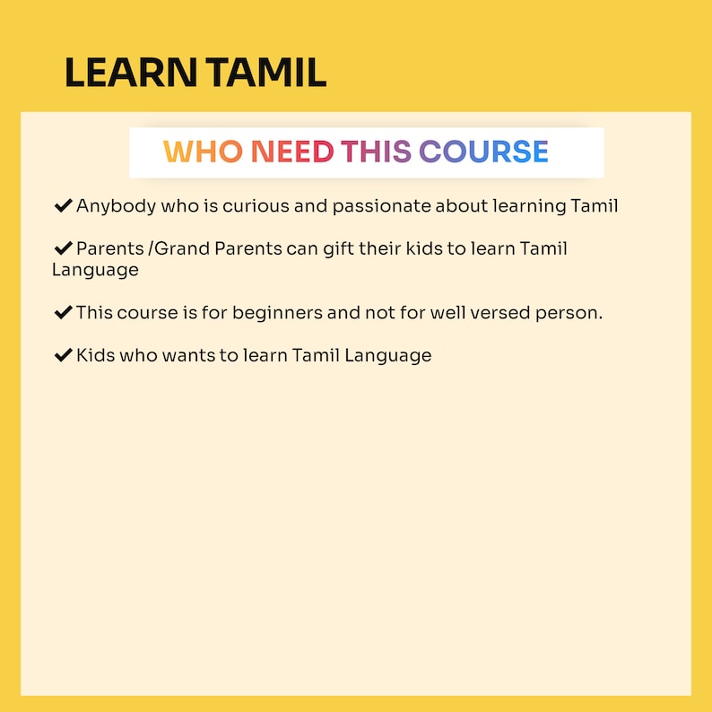 Learn Tamil for Beginners [120+ Lessons Video Tutorial] | Learn ...