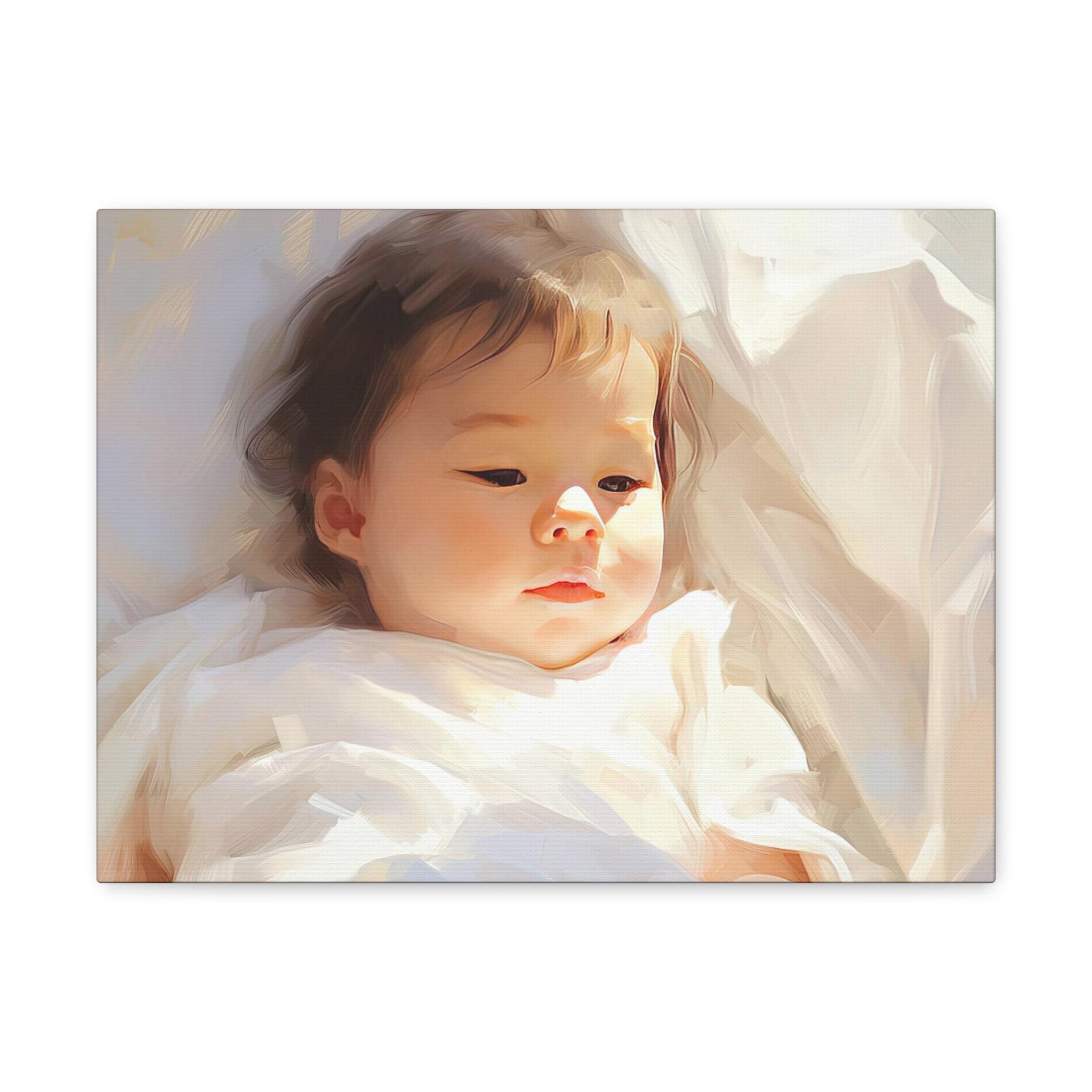 Adorable Baby Portrait Canvas Art | Whimsical Wall Decor for Nursery - Etsy