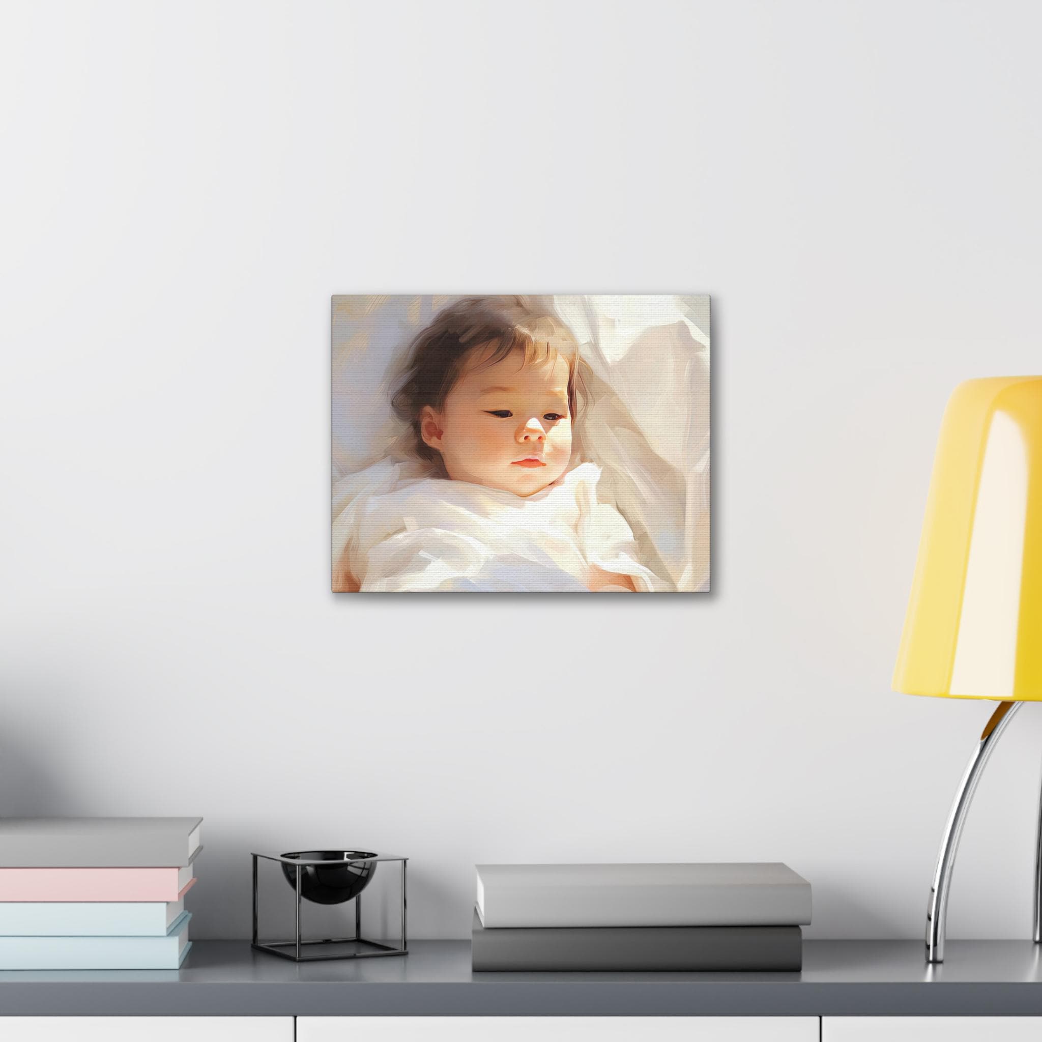Adorable Baby Portrait Canvas Art | Whimsical Wall Decor for Nursery - Etsy
