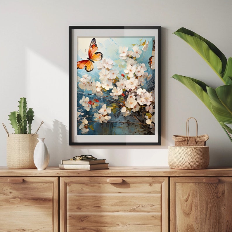 Painting of A Butterfly Wall Poster Classic Poster Wall Art Friends ...