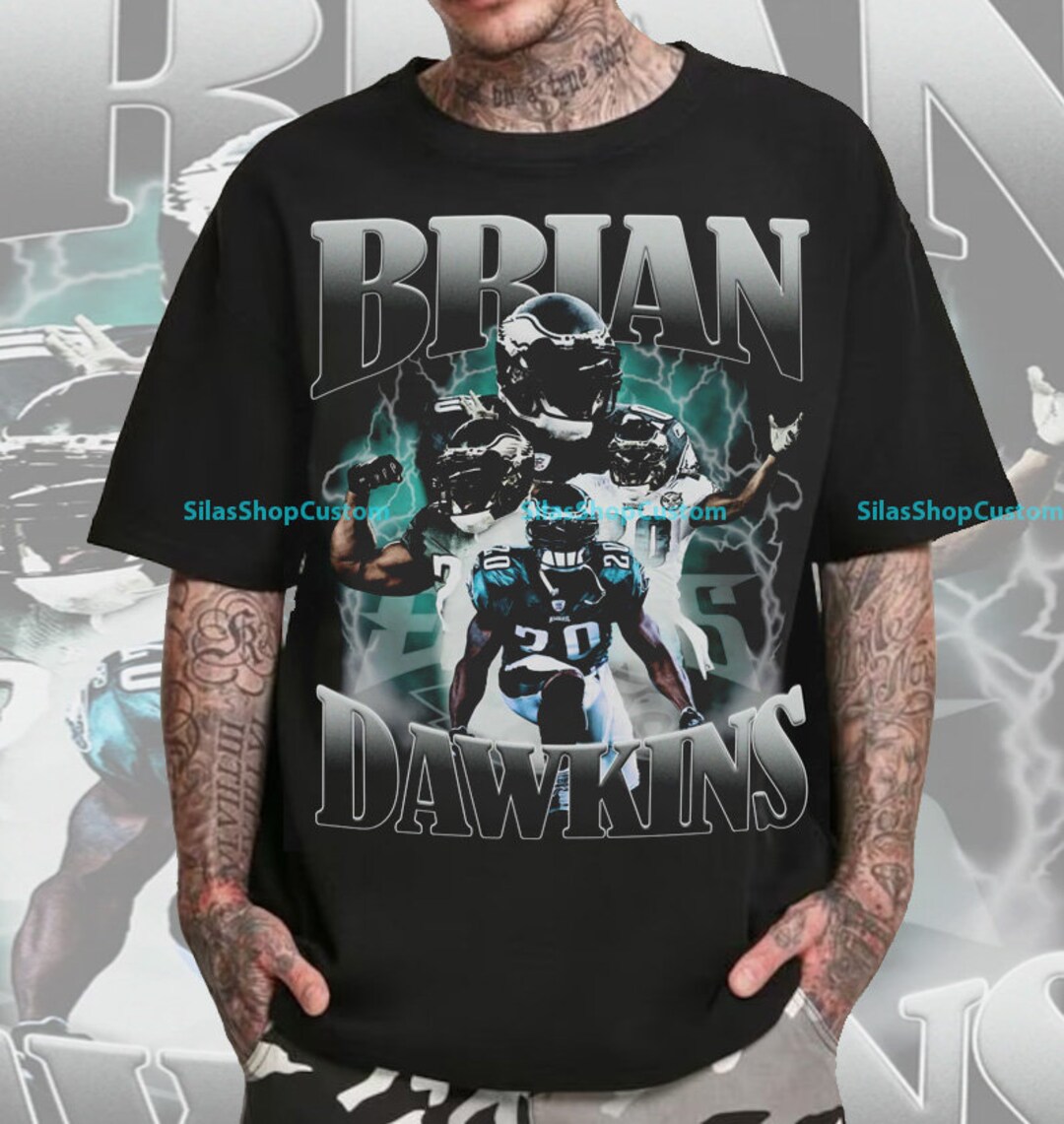 Vintage 90s Graphic Style Brian Dawkins T-shirt, Brian Dawkins Tee ...
