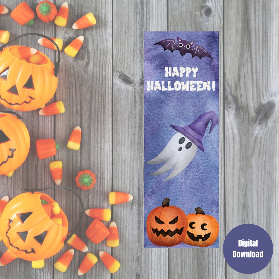 Spooky Halloween Bookmarks, Cute Ghost Halloween Bookmark Party Favors ...