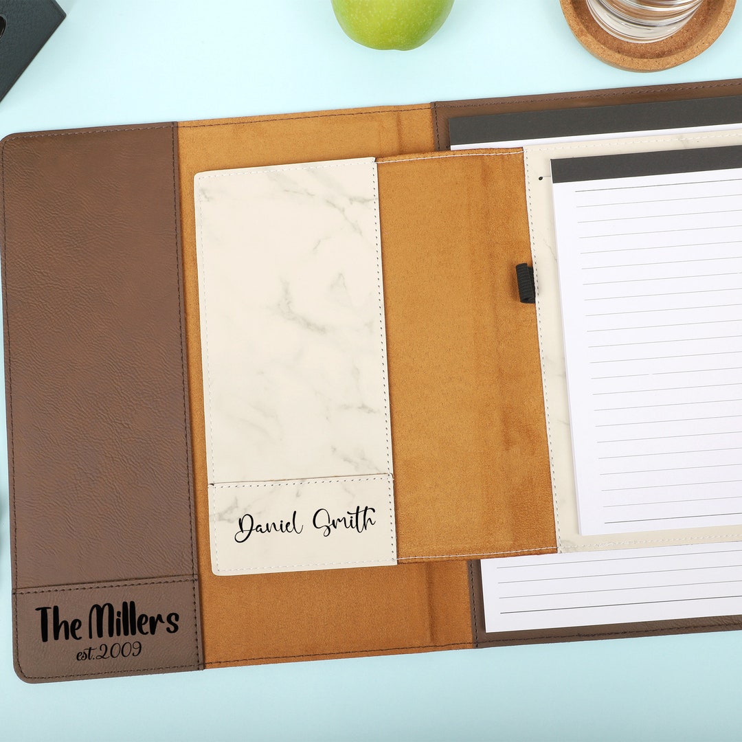 Portfolio Cover, Personalized Notepad, Personalized Portfolio, Business ...