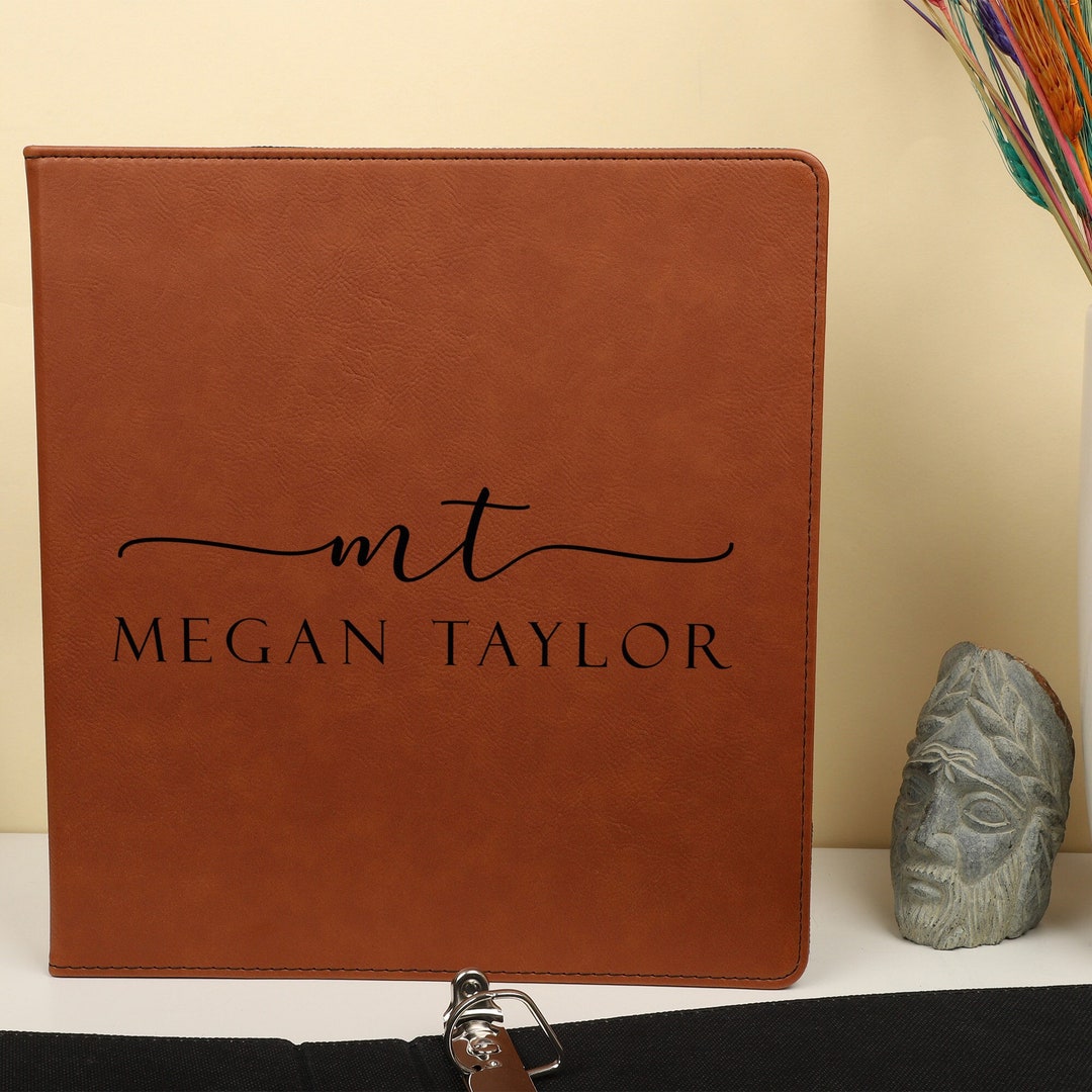 Personalized Binder Leather Binder Binder Personal Planner - Etsy