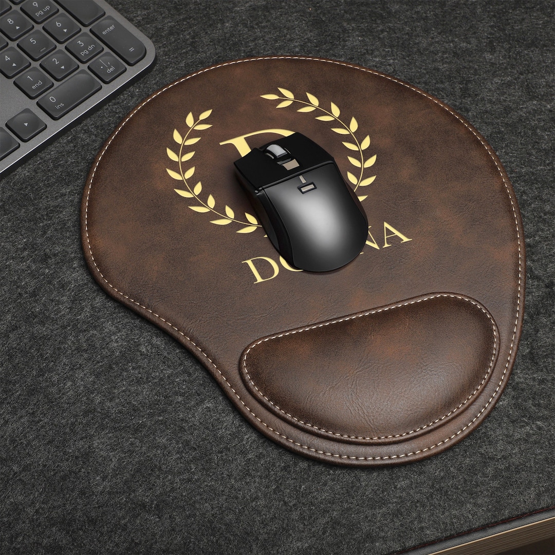 Leather Mousepad, Personalized Office Accessories, Ergonomic Mousepad ...
