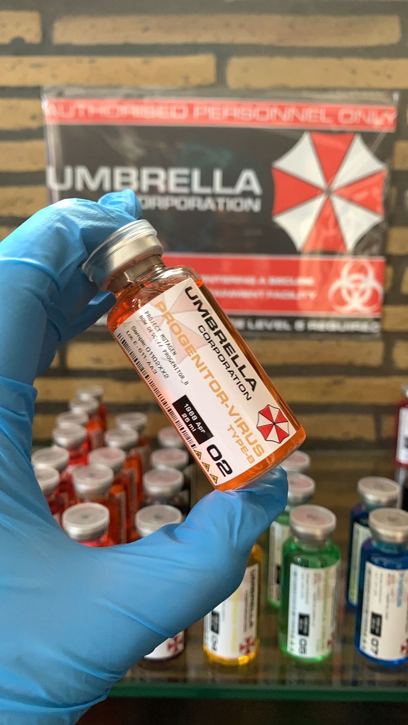 RESIDENT EVIL: Prop Replica VIRUS Vial basic 25 Ml Part 1 - Etsy