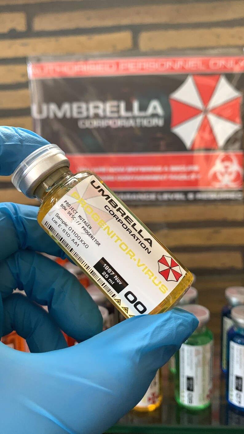RESIDENT EVIL: Prop Replica VIRUS Vial basic 25 Ml Part 1 - Etsy