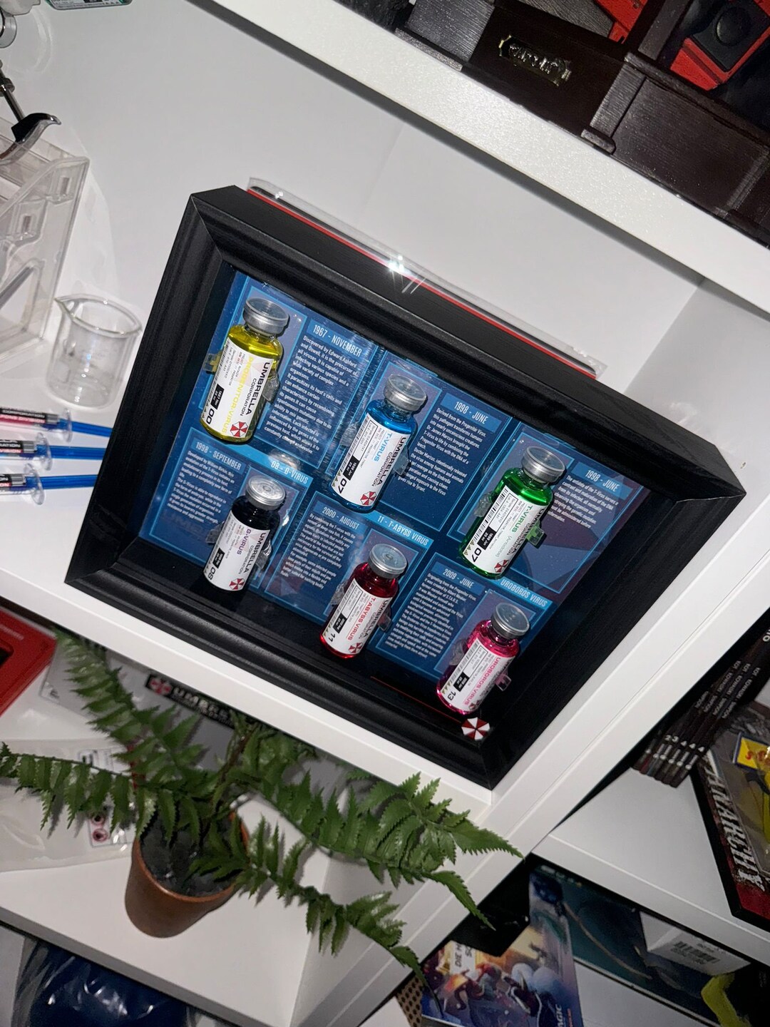 RESIDENT EVIL: Prop Replica Shadow Box of VIRUS Vials - Etsy