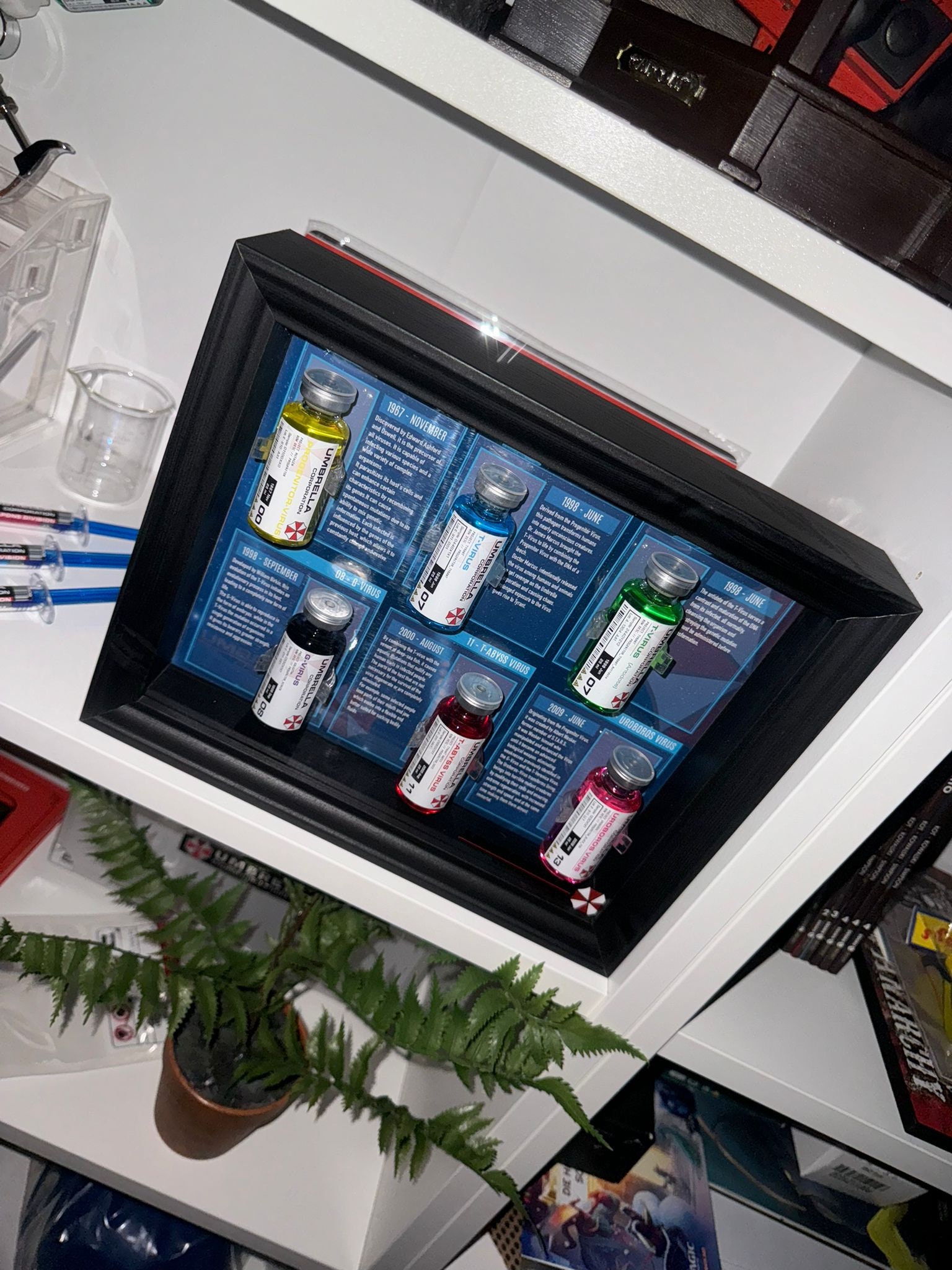 RESIDENT EVIL: Prop Replica - Shadow Box of VIRUS Vials - Etsy