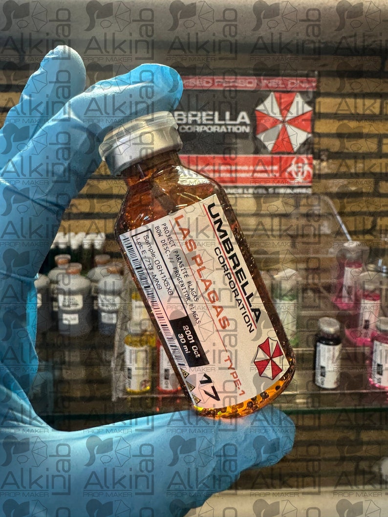 RESIDENT EVIL: Prop Replica VIRUS Vial 30 Ml - Etsy