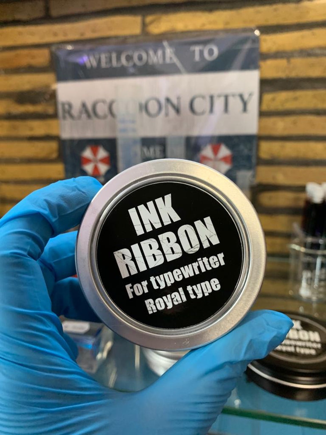 RESIDENT EVIL: Prop Replica Ink Ribbon silver Edition - Etsy