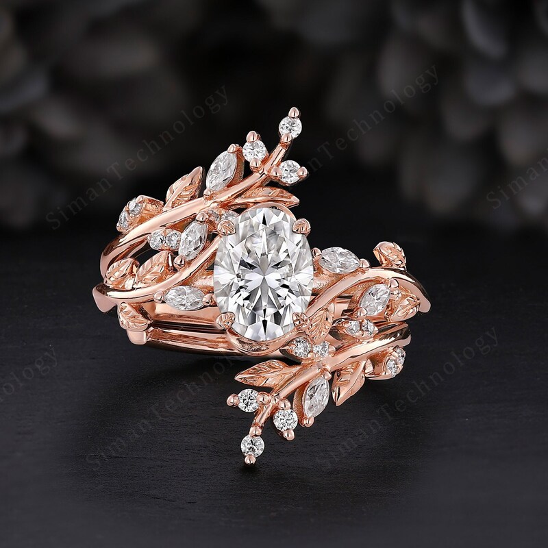 Floral Engagement Ring - Etsy