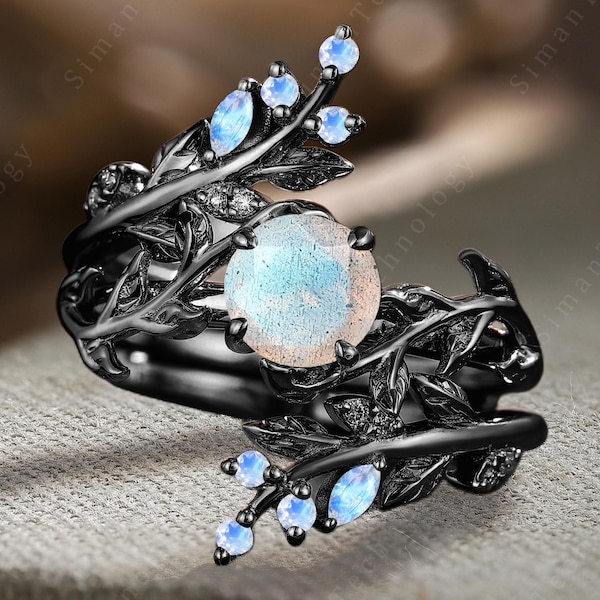 Labradorite Engagement Ring - Etsy