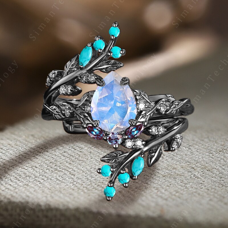 Moonstone Engagement Ring - Etsy