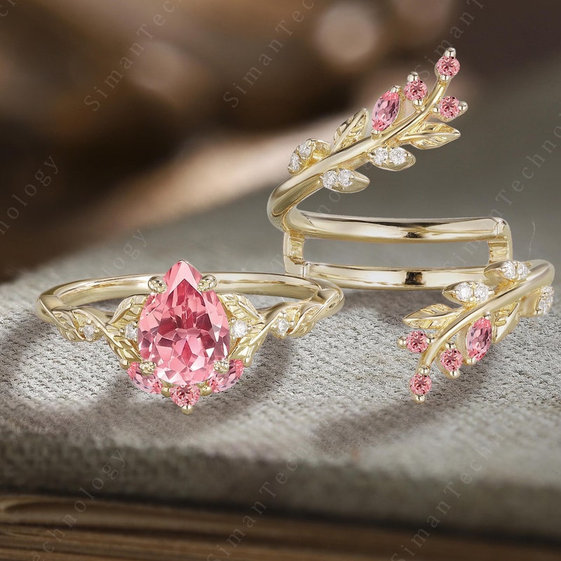 Pink Sapphire Stacking Ring - Etsy