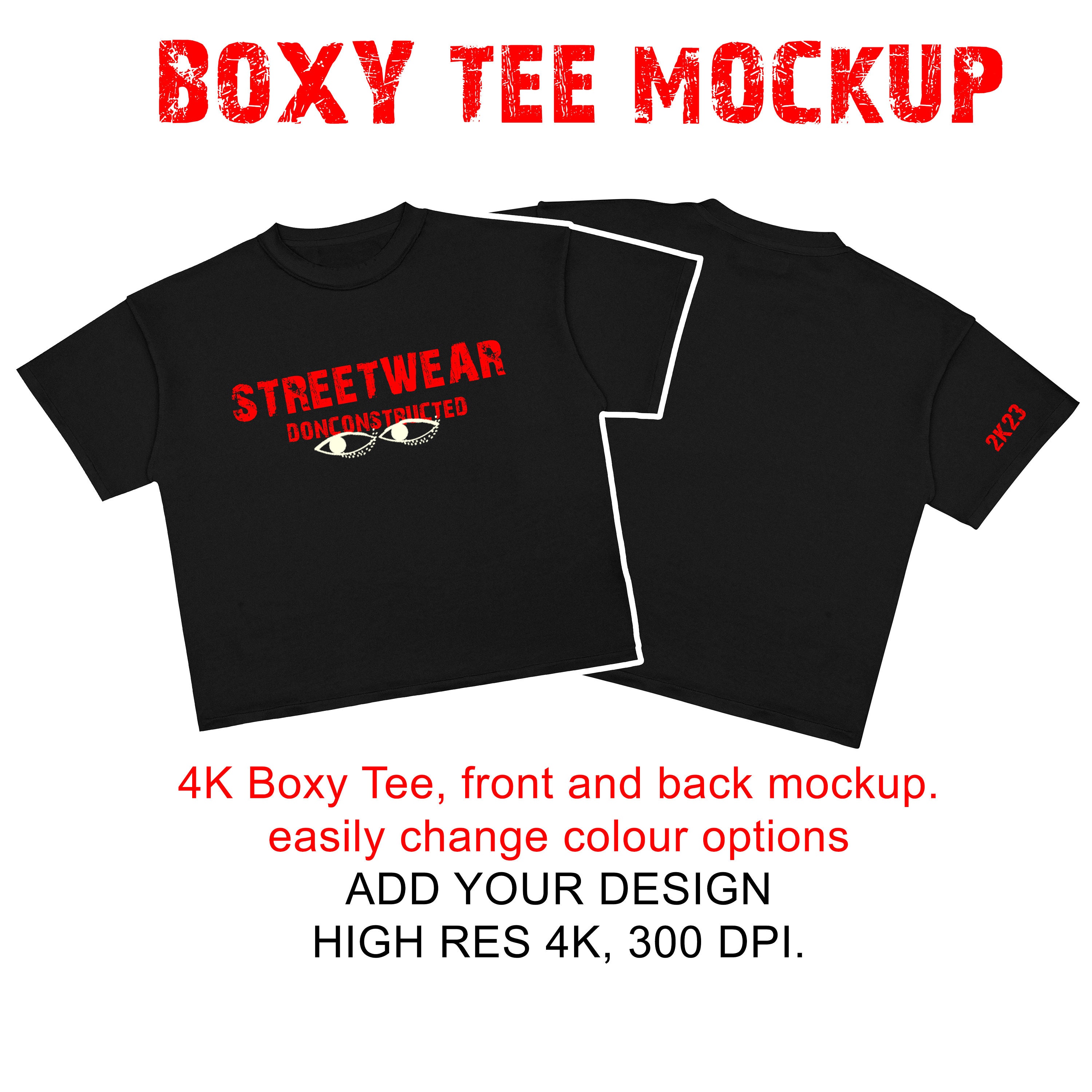 Boxy T-shirt Mockup Digital Download 4K RESOLUTION - Etsy