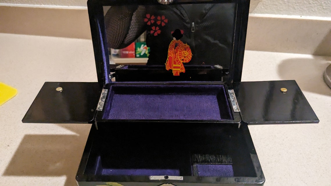 Vintage Japanese Jewelry Box music Box - Etsy