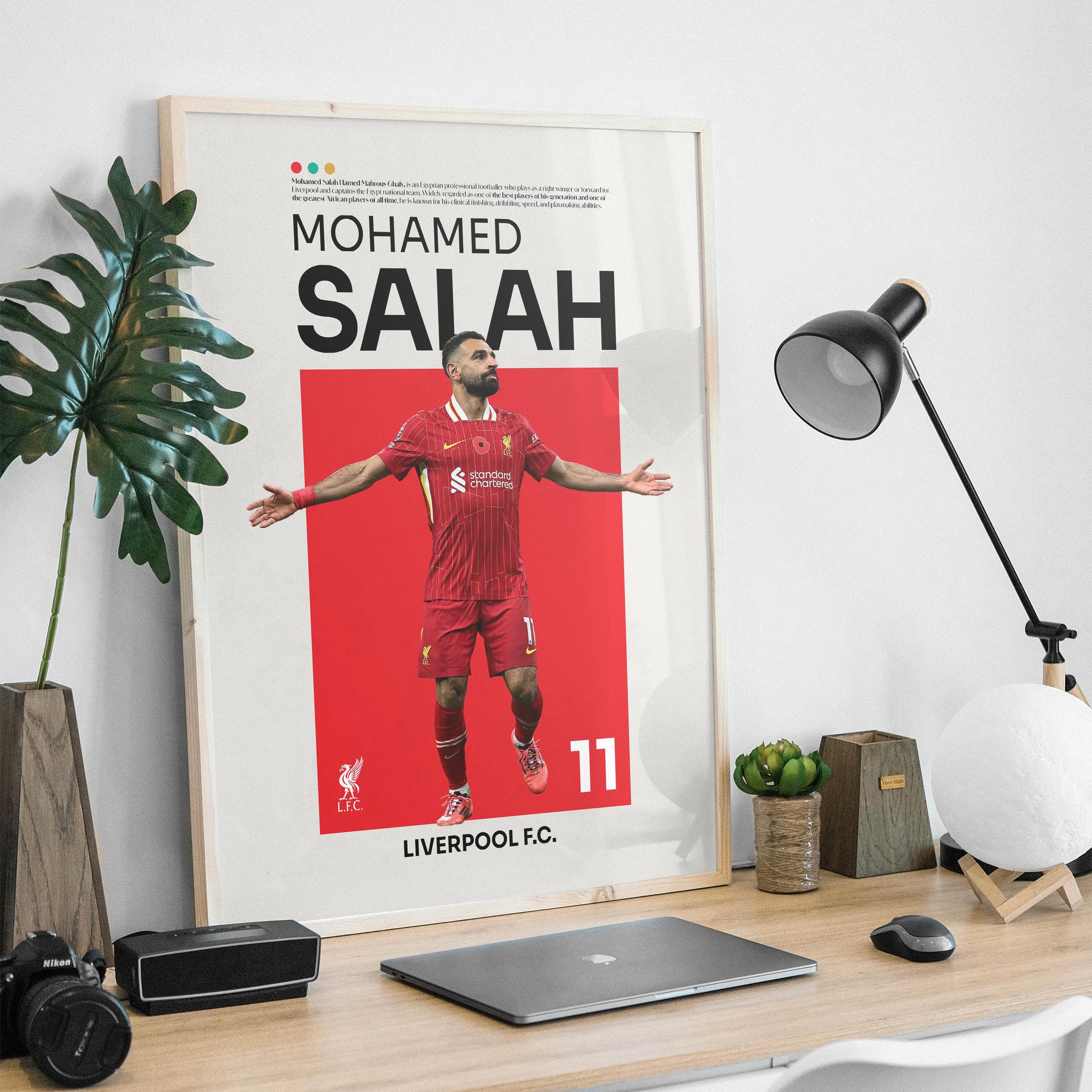 Mohamed Salah Poster, Liverpool Poster, Mohamed Salah Print Art, Gift ...