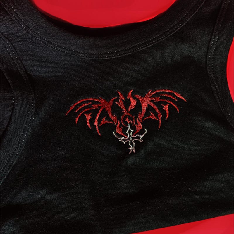 Y2k Tank Tops Goth - Etsy