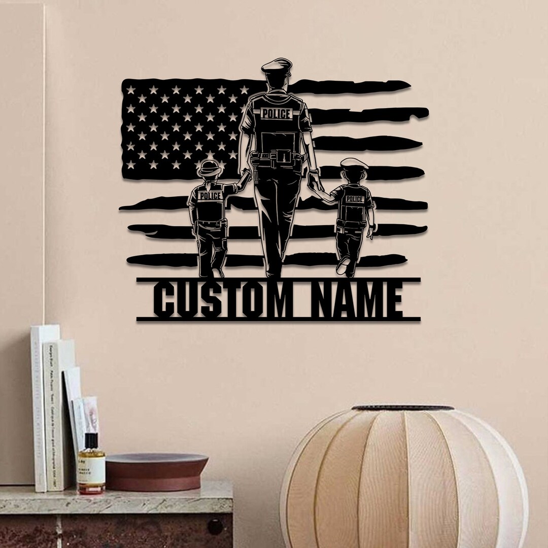 Custom Police Metal Signpolice Officer Metal Wall Art Gift - Etsy