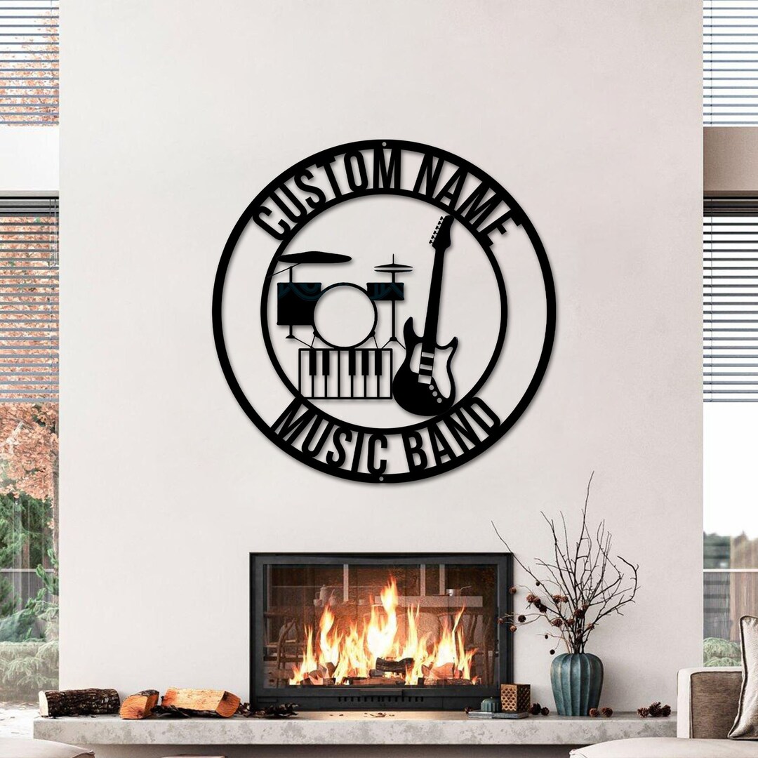 Personalized Musical Instruments Metal Wall Art Custom Music - Etsy