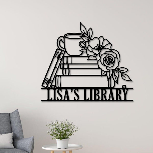 Library Sign - Etsy