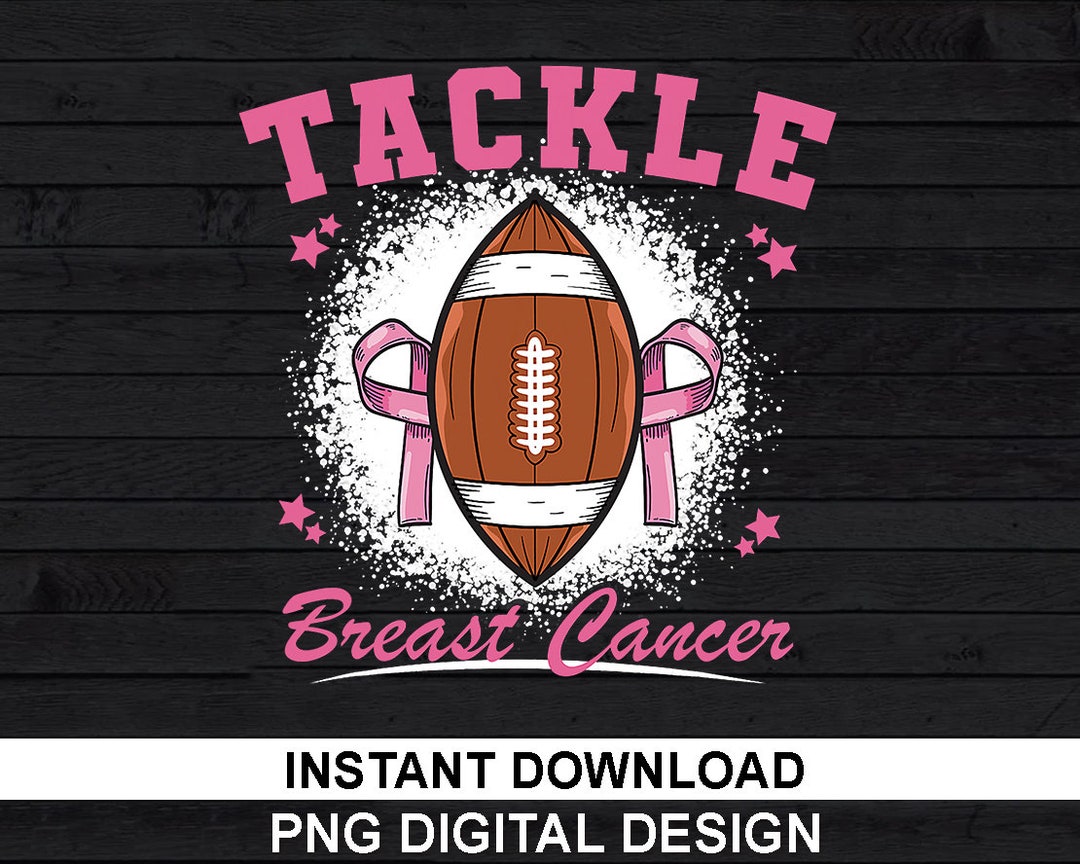 Tackle Breast Cancer Pink Png Football Pink Ribbon Png - Etsy
