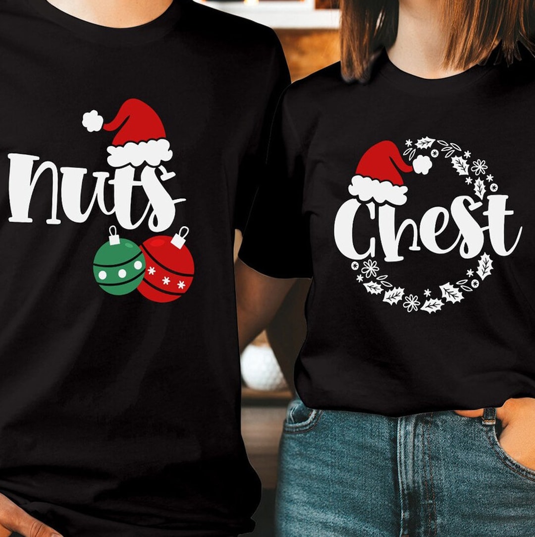 Couple CHEST NUTS Christmas Matching Sweatshirt, Couple Chestnuts Santa ...
