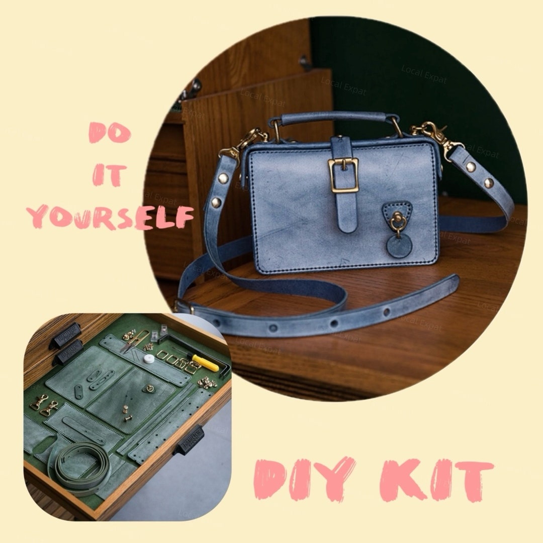 Do It Yourself Leather DIY KIT Daily Shoulder Cross Satchel Bag Saddle ...