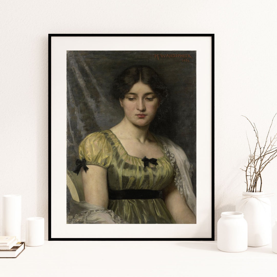 Vintage Portrait Digital Printable, Portrait Painting, Vintage Woman ...
