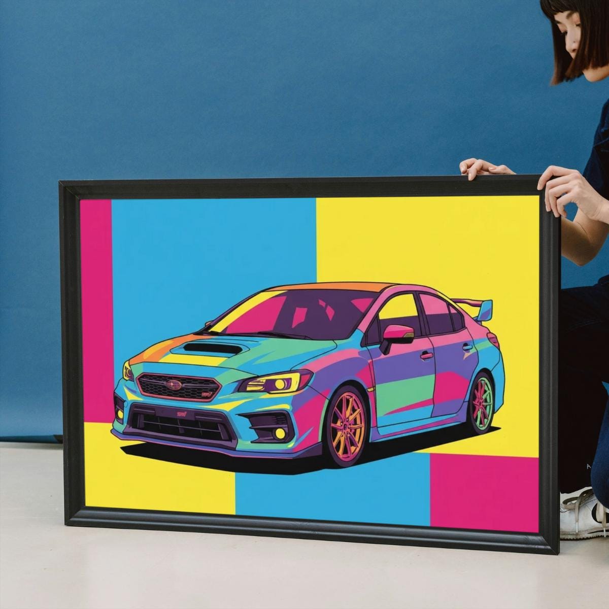 Pop Art Subaru WRX STI Poster: JDM Car Enthusiast Wall Decor - Etsy