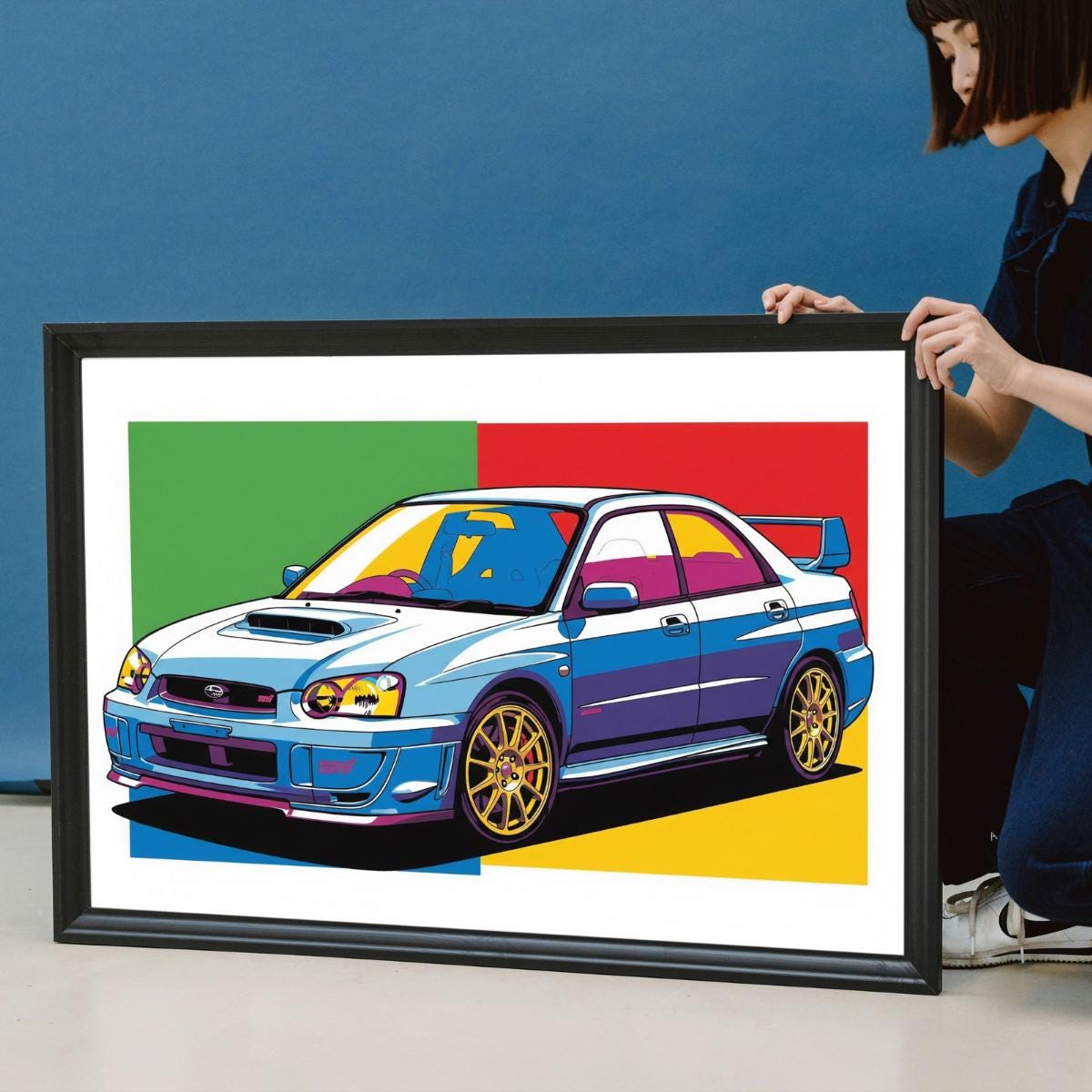 Pop Art Subaru Impreza WRX STI Poster: JDM Car Art - Etsy