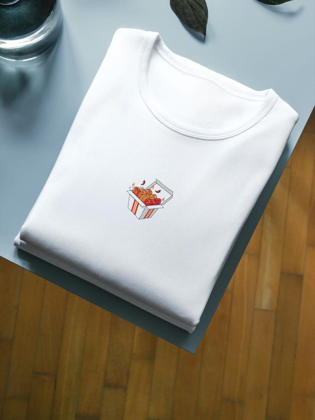 Printed Fried Chicken Bucket T-shirt: 100% Cotton Unisex Tee - Etsy
